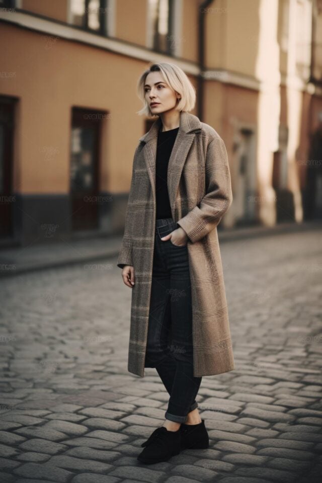 30 Women Featuring Stylish Plaid Overcoats (Fashion Concepts) - Threadcurve
