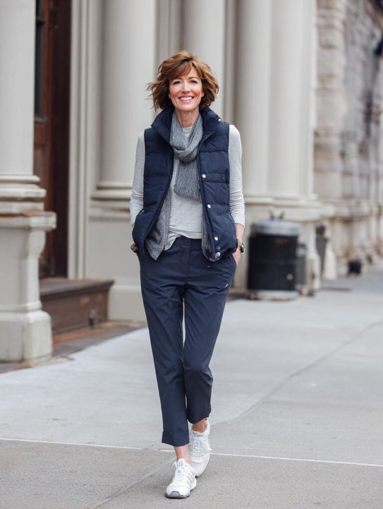 40 Slimming Vest Outfits for Women Over 40 Who Secretly Hate Looking ...