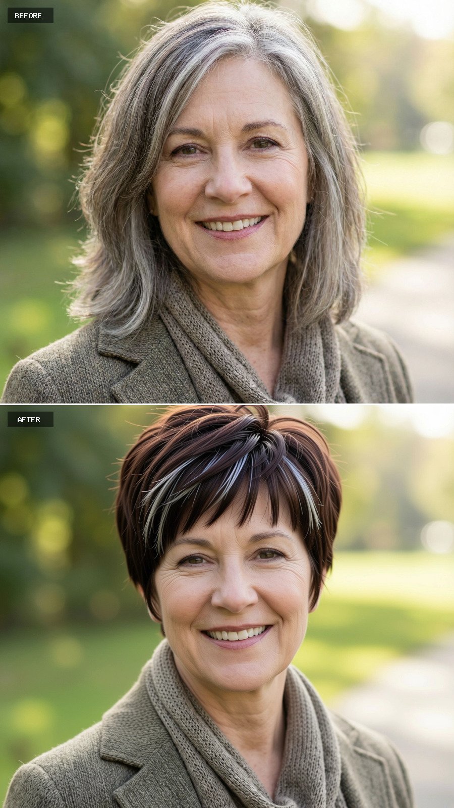 60 YO Woman with Grey Hair Goes Bonkers When She Sees 40 Different AI ...